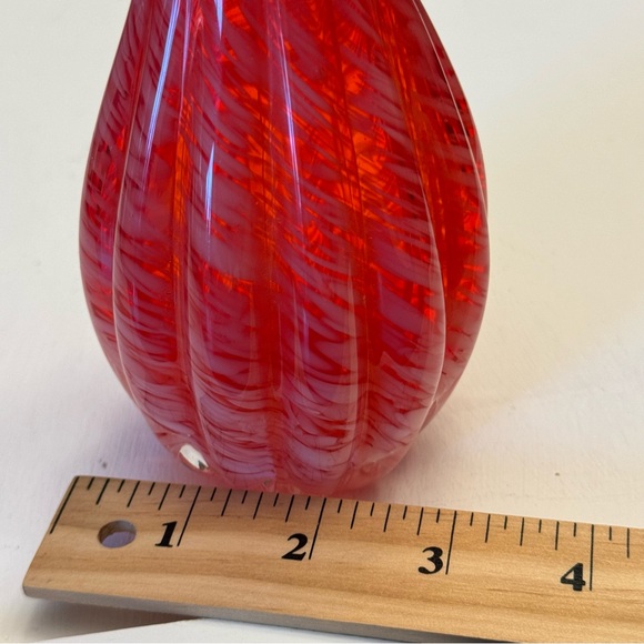Lefton | Accents | Vintage Lefton Red Orange Swirl Hand Blown Vase ...